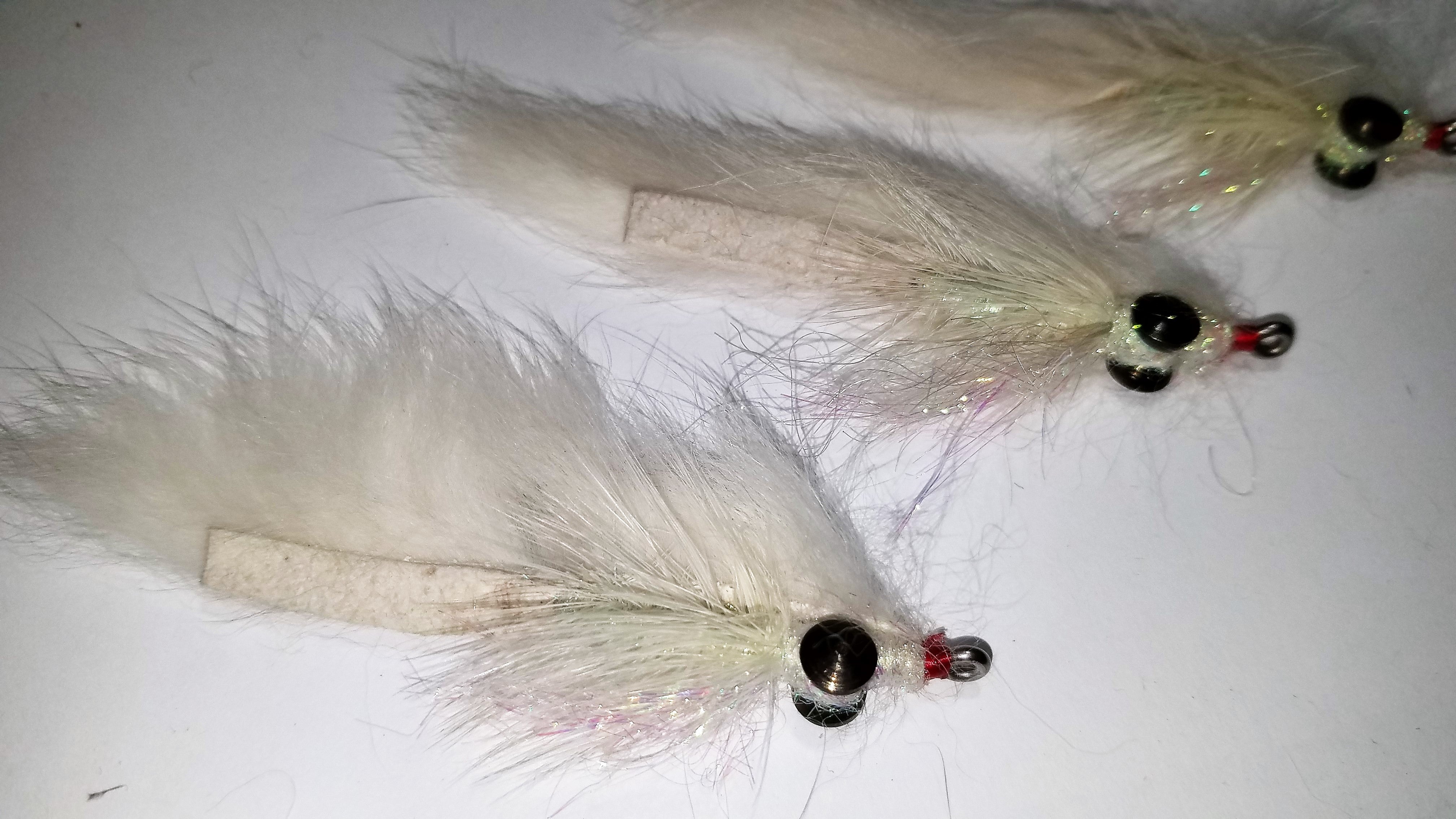 White Bait Streamer Fly SELECTION, Saltwater White Bait, Fresh Water W ...