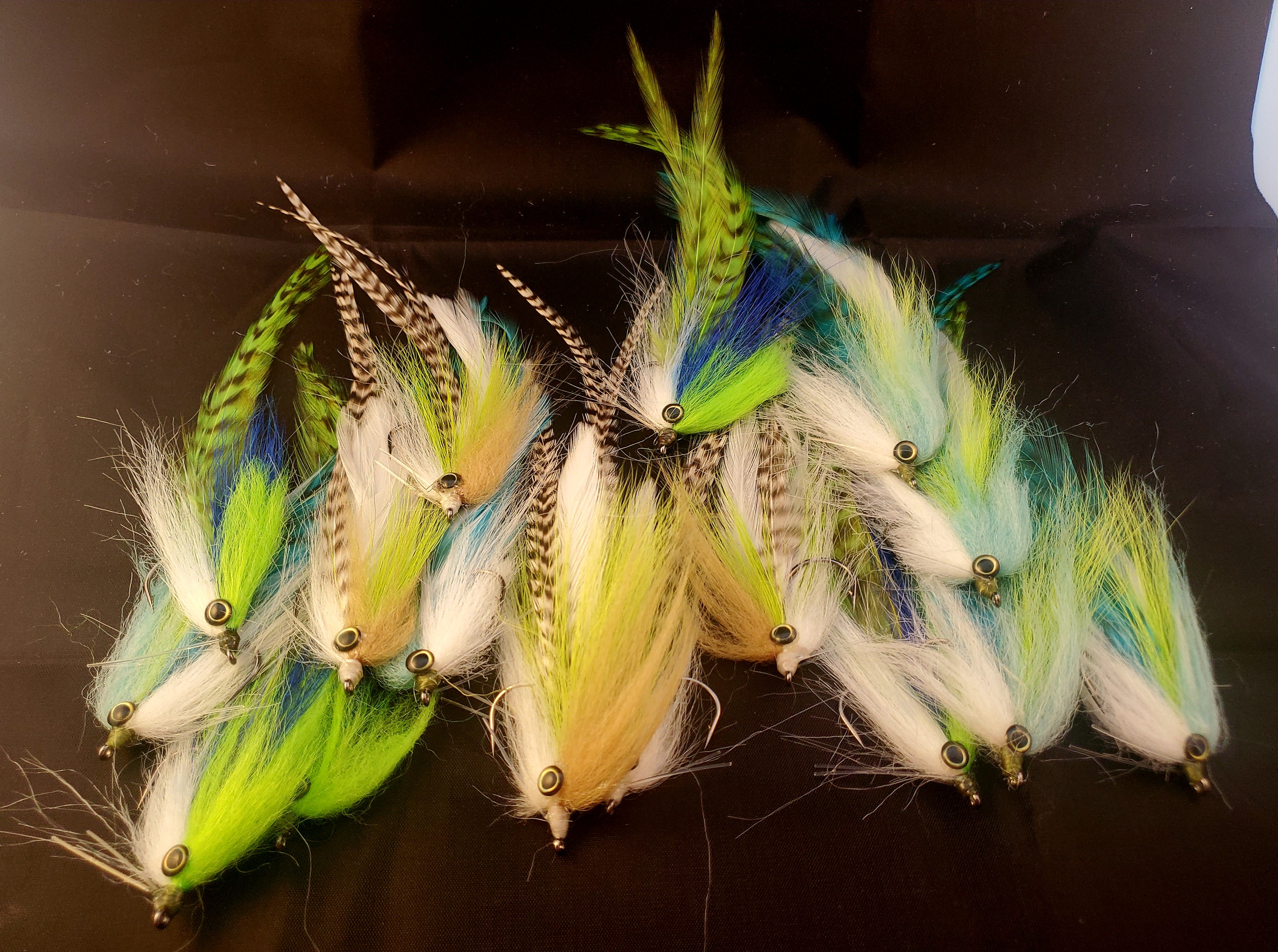 6 Predator Fly Selection, Salt Water Baitfish, Half and Half Predator ...
